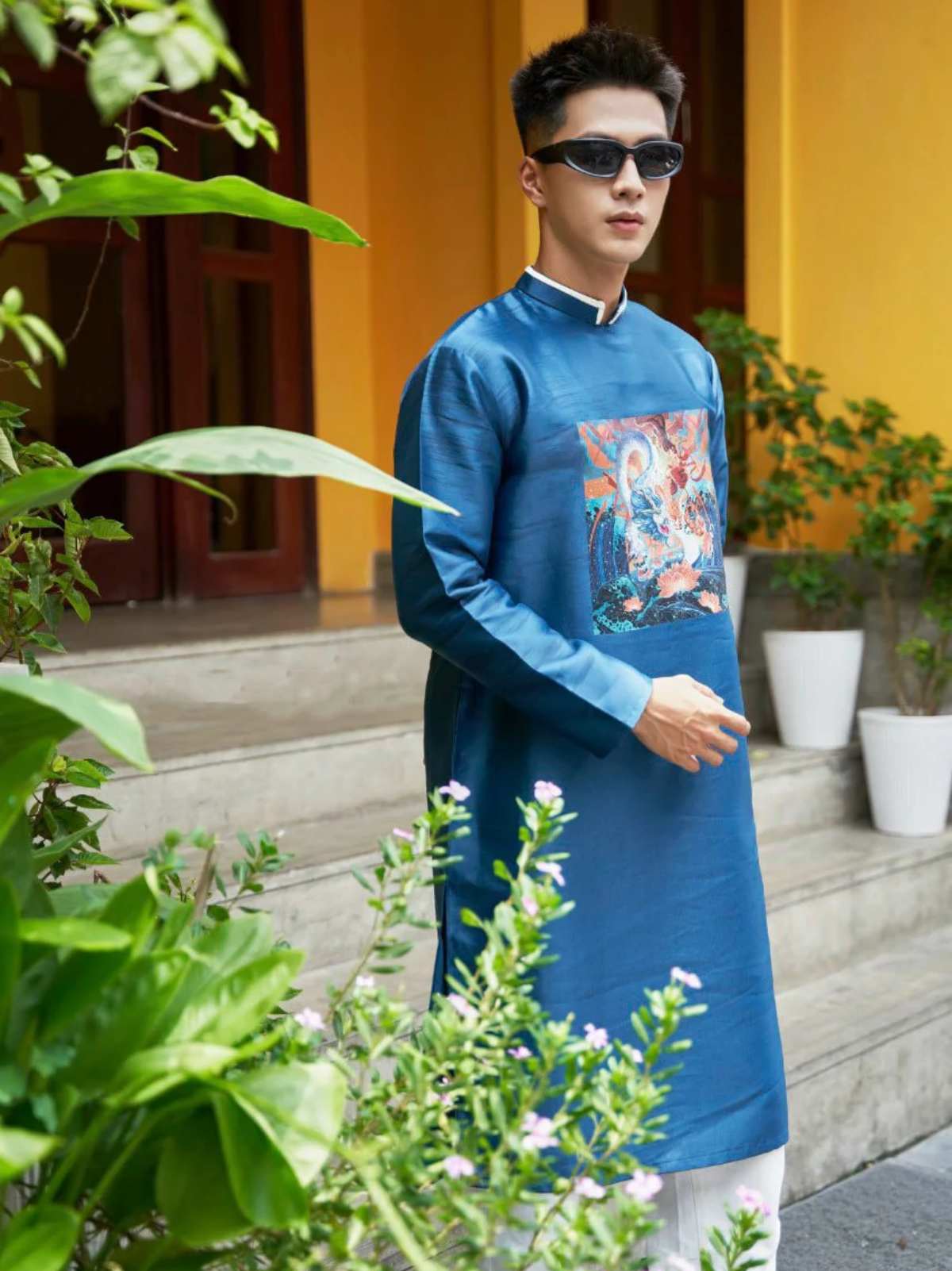 Ao Dai Men Blue Dragon Ao Dai Vietnam – aodaistyle