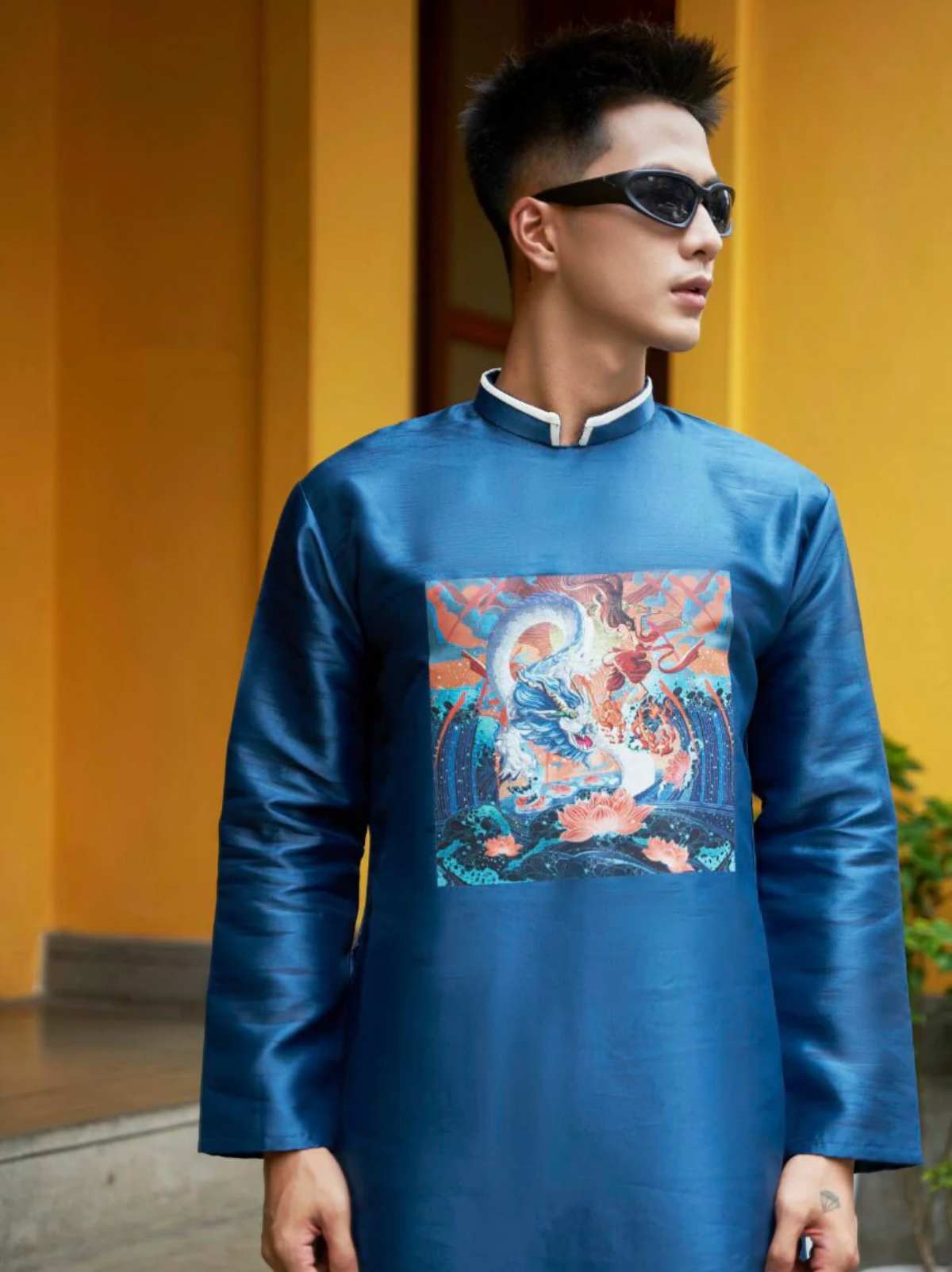 Ao Dai Men Blue Dragon Ao Dai Vietnam – aodaistyle